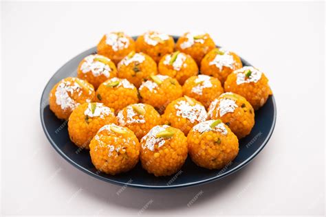 Premium Photo Indian Sweet Motichoor LaddooÃ Â Or Bundi Laddu Made Of Gram Flour Very Small
