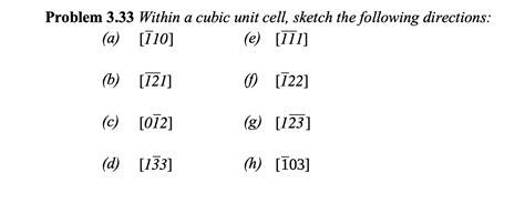 solved problem 3 33 within a cubic unit cell sketch the