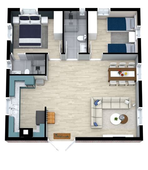 30x30 Cabin Floor Plans With Loft House Plan 30x30 Plan Maison