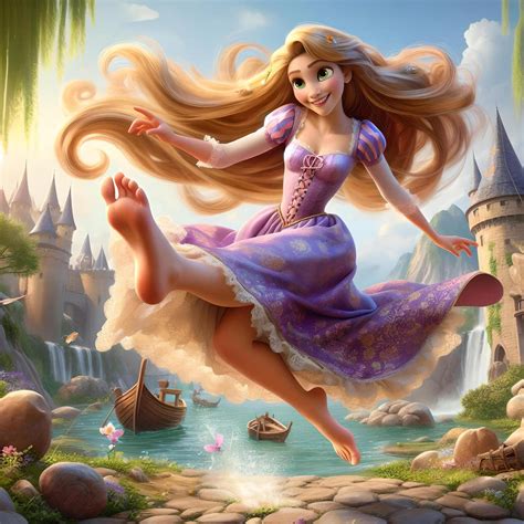 Rapunzel Barefoot By Dalbrad On Deviantart