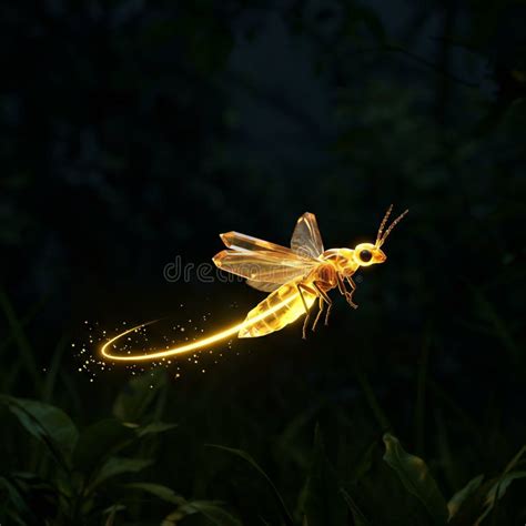 A Glowing Translucent Insect With Delicate Wings Resembling A Firefly