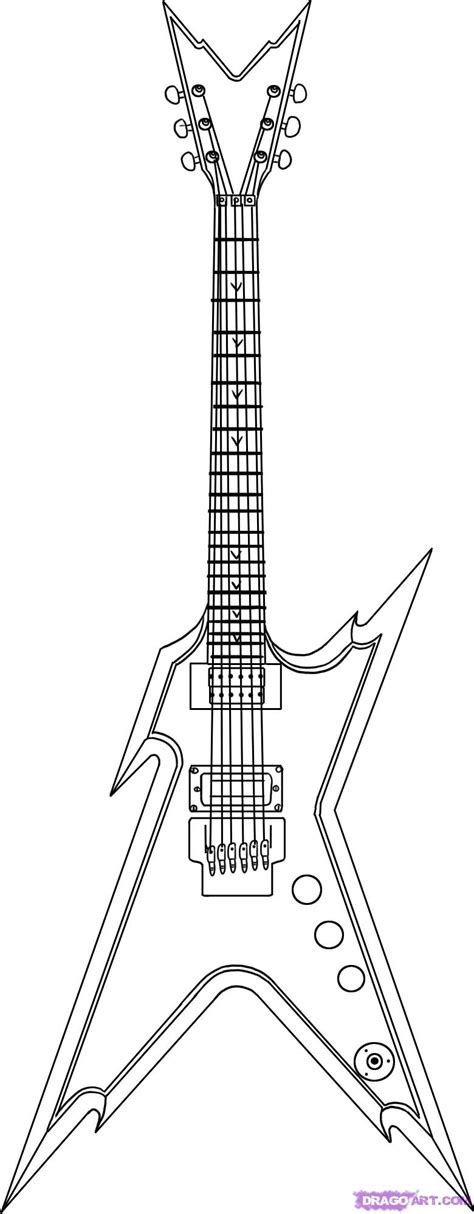 Guitar Drawing Step By Step At Explore Collection