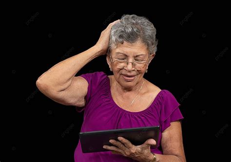 Old Age And Technology Informatics Adaptability Black Photo Background