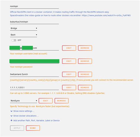 Nordvpn Docker Containers Unraid