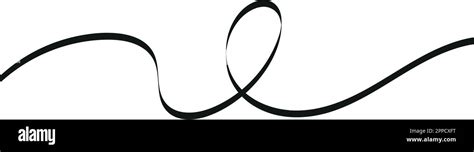 Swoosh Swash Underline Stroke Setabstract Wavy Thin Line Squiggle