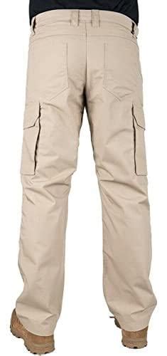 Lapg Mens Urban Ops Tactical Pants Gusseted Crotch Lightweight Cargo Pants Elastic Waistband