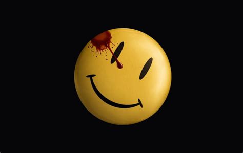 Watchmen Smiley Face Button Blue Classic Smiley Face Button Wacky