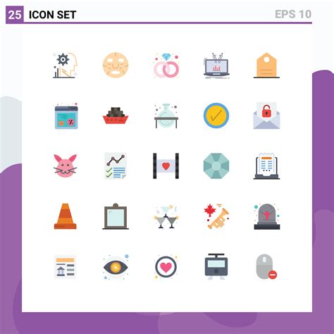 Flat Color Pack Of 25 Universal Symbols Of Platform Management Mask Analytical Ring Editable