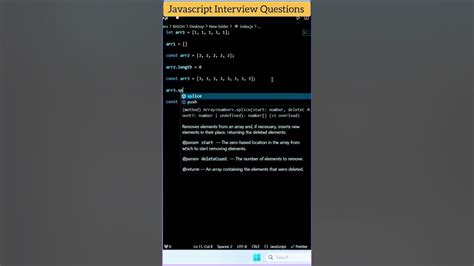 Javascript Most Ask Interview Question 02 Four Way To Make An Array Empty Javascript
