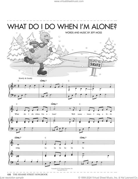 What Do I Do When Im Alone From Sesame Street Sheet Music For Voice
