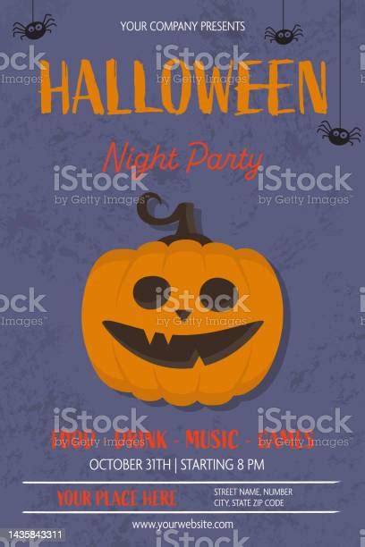 재미있는 호박과 할로윈 파티 포스터 벡터 일러스트 레이 션 10월에 대한 스톡 벡터 아트 및 기타 이미지 10월 가을 개념 Istock