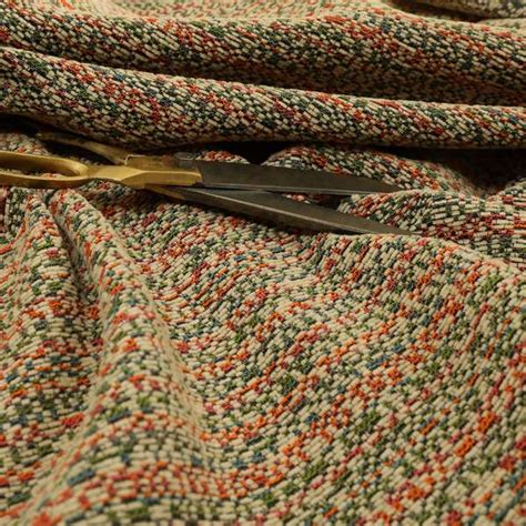 Comfy Chenille Textured Upholstery Fabric Buzz Semi Plain Pattern Brown