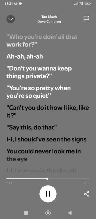 Dove Cameron Too Much Lyrics Song Dovecameron Spotify Songs