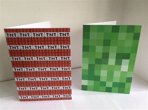 Minecraft Inspired Birthday Card Greeting Card Etsy