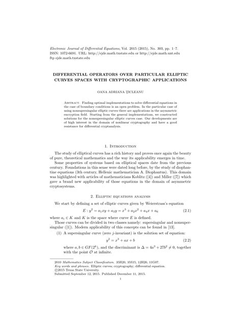 Pdf Differential Operators Over Particular Elliptic Curves Spaces