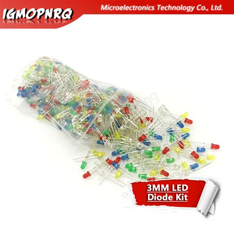 5colors100pcs 500pcs 3mm Led Diode Kit Mixed Colo Vicedeal