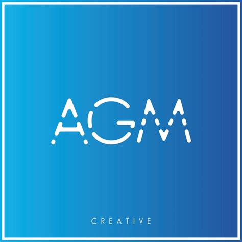Premium Vector Agm Creative Vector Latter Logo Design Minimal Latter Logo Premium Vector