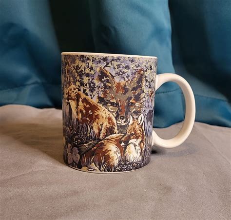Gibson Red Fox Foxes Wildlife Coffee Cup Mug Detailed Illustration