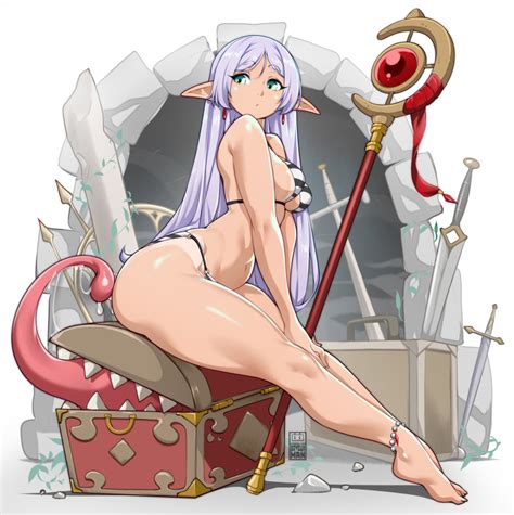 Rule 34 1girls Anklet Barefoot Bayeuxman Bikini Breasts Elf Feet