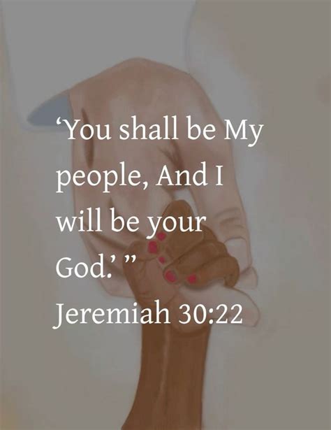 Jeremiah 3022 You Shall Be My People And I Will Be Your God