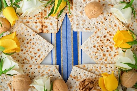Premium Photo Passover Celebration Concept Blue Star Of David Made