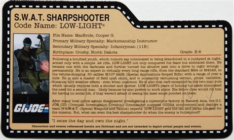 Low Light V7 G I Joe Action Figure Yojoe Archive Low Lights