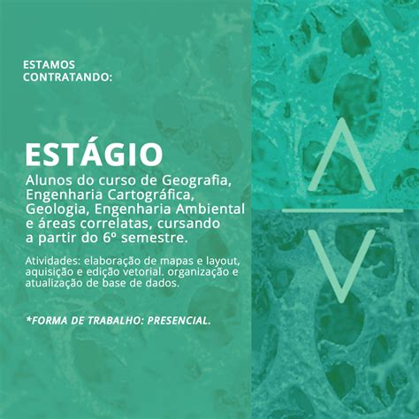 Oportunidade De Estágio Arvut Graduação Igeo