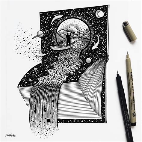 Ink Illustrations 2017 On Behance Ink Illustrations Ink Pen Drawings
