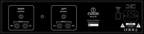 Canor Ph 210 Phono Tube Pream Plifier User Manual