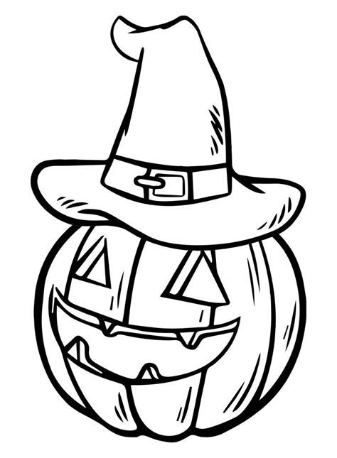 Halloween Pumpkin Hat Cutouts 15 Free Pdf Printables Printablee Halloween Coloring Pages