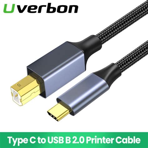 Printer Usb 30 Type B High Cable Braided Printer Scanner Cord Usb C