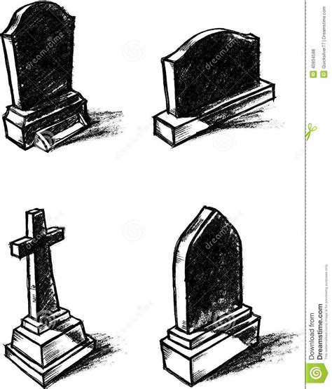 Gravestone Drawing Realistic