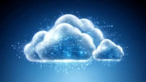 Cloud Computing Computer Chip On Cloud Symbolizing Data Processing Storage And Digital