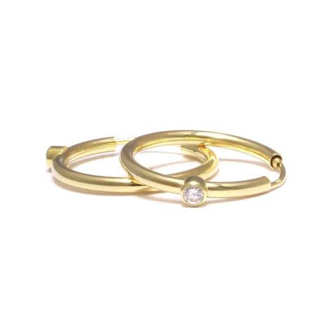 20 Mm Gold Creolen Mit Zirkonia Aus 585 Gelbgold 3116 Love Your