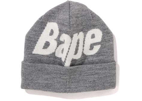 Bape Knit Cap Beanie Grey Fw22 Us