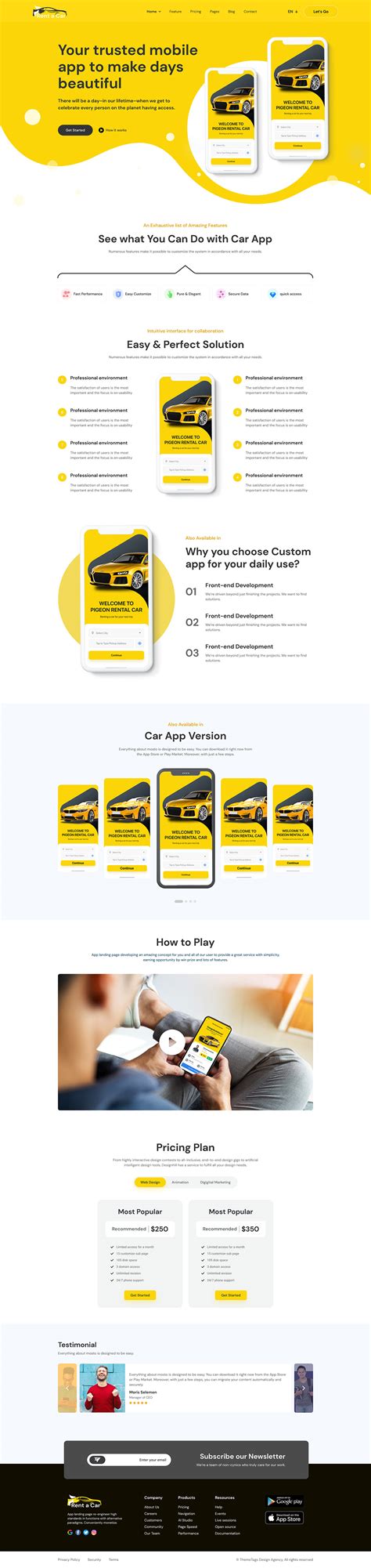 App Landing Page UI UX Design On Behance
