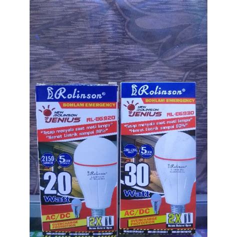 Jual Bohlam Emergency Rolinson 20 Dan 30 Watt Shopee Indonesia