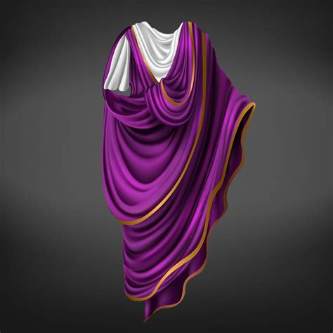 Free Vector Roman Toga Ancient Rome Commander Or Emperor Dress Male