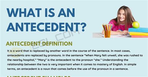 Antecedent Definition And Useful Examples In English Grammar • 7esl