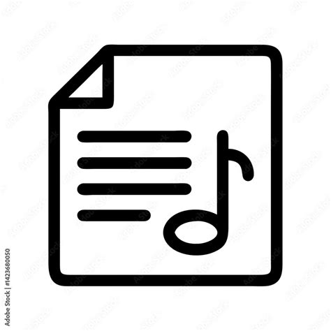 Download Sheet Music Icon Vector File For Musical Notation And Song Notes In Ai And Eps Format