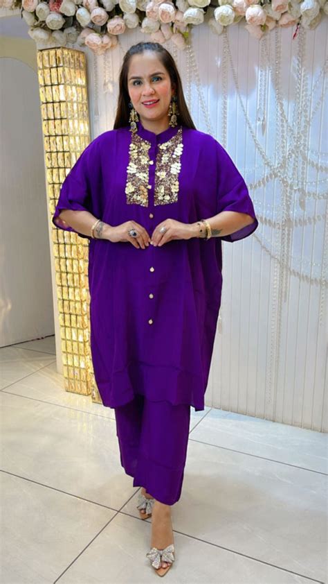 Cute Sequence Design Co Ord Set Pc738 Priyankascollection