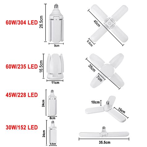 100w 6500k Led Garage Lights Shop Utility Ceiling Grandado