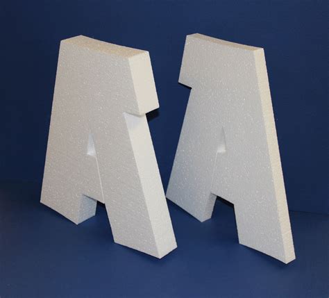 Polystyrene Foam Letters High Density 25mm 50mm Tall And Short