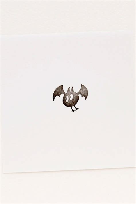 Bat Rubber Stamp Cute Stationary Halloween Bat Stamp Best Etsy Etsy