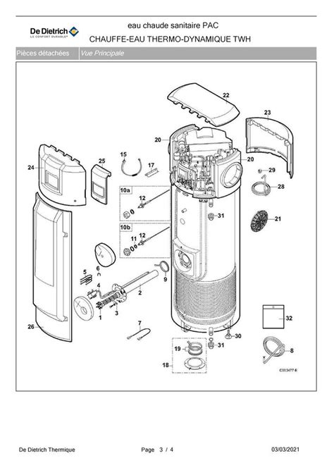 Pièces Détachées Chauffe Eau De Dietrich Thermodynamique Twh 200 300 E