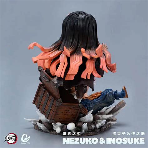 Chibi Version Kamado Nezuko And Hashibira Inosuke Demon Slayer