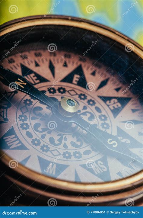 Old Compass Stock Image Image Of Adventure Closeup 77806051