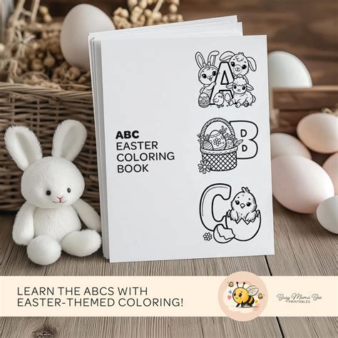 Abc Easter Coloring Book Easter Basket Idea Printable Easter Alphabet