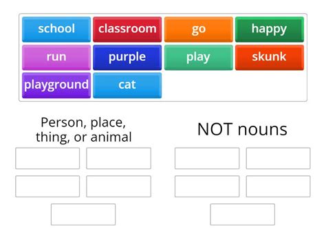Noun Sort Group Sort