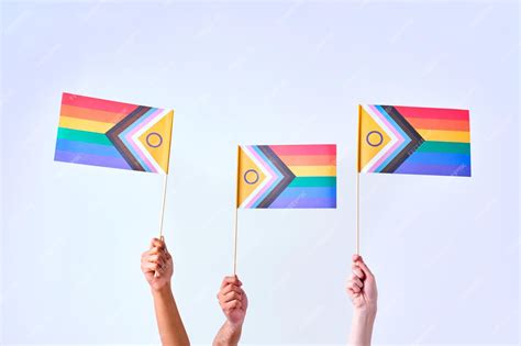 Premium Photo Hands With Lgbtqi Sexual Diversity Flags On White